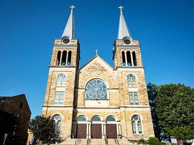 Sacred Heart of Jesus Church stands as a stunning reminder of the German immigrants who brought their architectural traditions to Alabama.