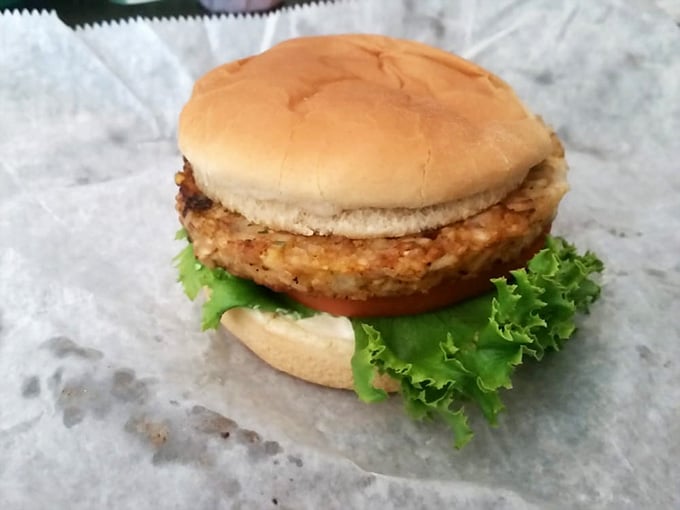 Even the veggie burger gets the royal treatment here, crispy and satisfying on a perfect bun.