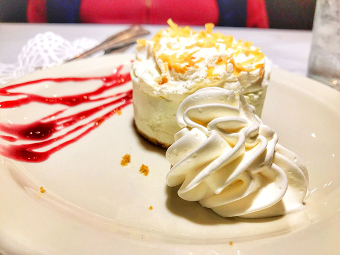 Key lime pie topped with whipped cream swirls, because sometimes dessert is absolutely non-negotiable after dinner.