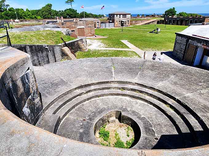 These circular gun emplacements at the fort once protected the bay, now they just protect your Instagram feed from being boring.