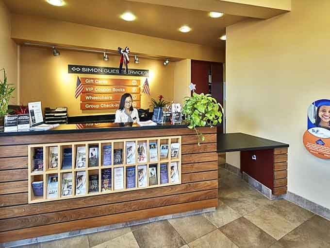 The Guest Services desk, where heroes work to reunite lost shoppers with their forgotten parking spot locations.