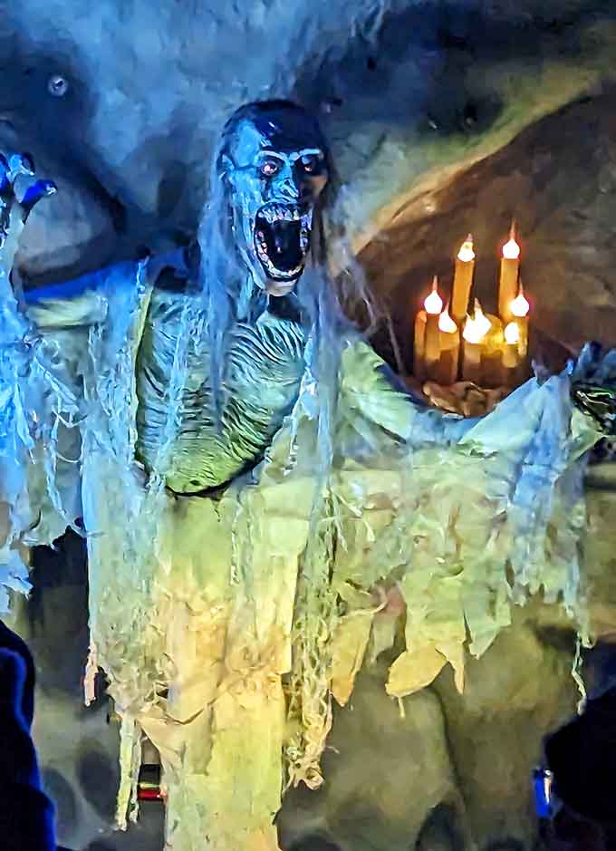 This specter clearly missed the memo about ghosts being transparent and decided to go full nightmare mode.