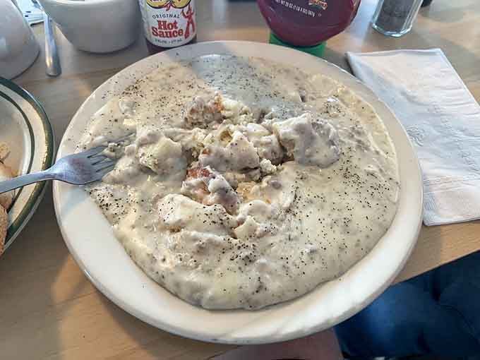 Biscuits and gravy so good, your grandmother might actually approve of someone else's cooking for once.