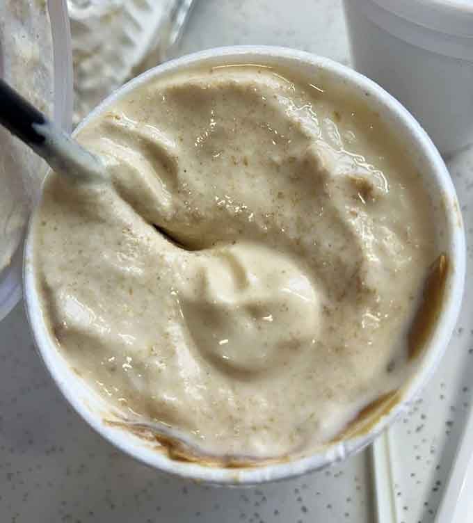 Peanut butter milkshake so creamy it makes you wonder why anyone bothers with regular lunch when this exists.