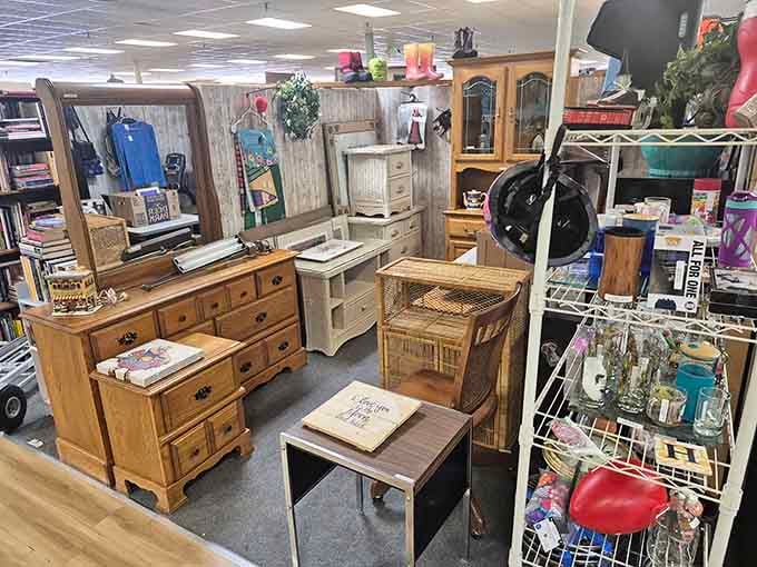 Furniture from every era imaginable waits patiently for someone to give it a second life.