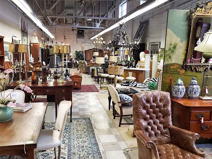 Furniture that's survived generations waits patiently for someone to give it a new loving home.