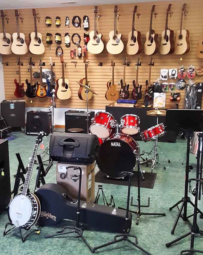 Guitars and drums create a symphony of possibilities for aspiring musicians on any budget imaginable.