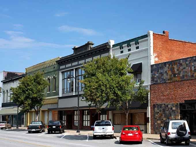 The downtown stretches along tree-canopied streets where community events happen and people actually show up because they genuinely want to.