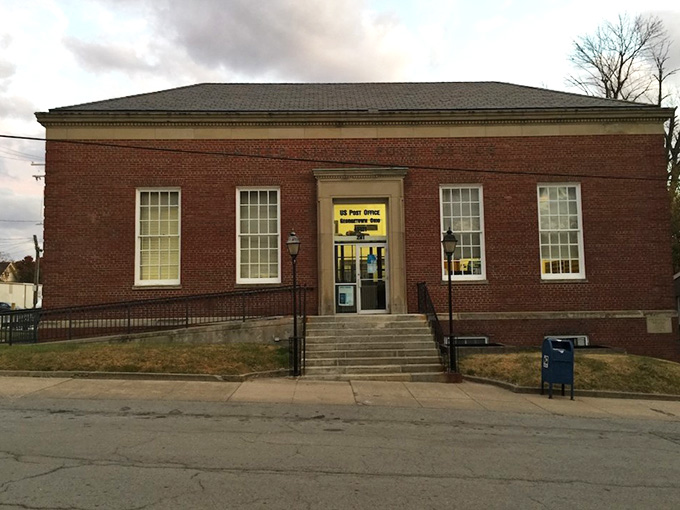 The post office in a historic building, where mailing a letter feels like participating in American history itself.