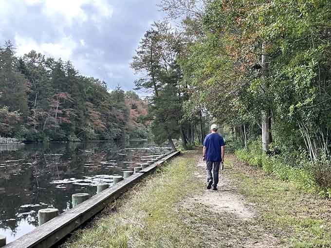 Sometimes the best fishing companion is solitude, a dock, and water that knows how to keep secrets.