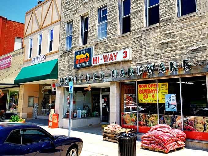 Hartford Hardware standing strong on Main Street, the kind of place where they still know your name and your project.