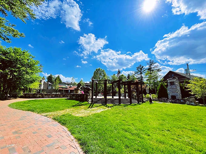 Green spaces in town offer peaceful respites where benches practically beg you to sit and stay.
