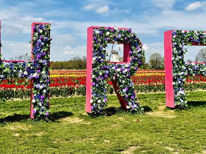 Giant floral letters spell out exactly what you're feeling, saving you the trouble of finding words for your Instagram caption later.