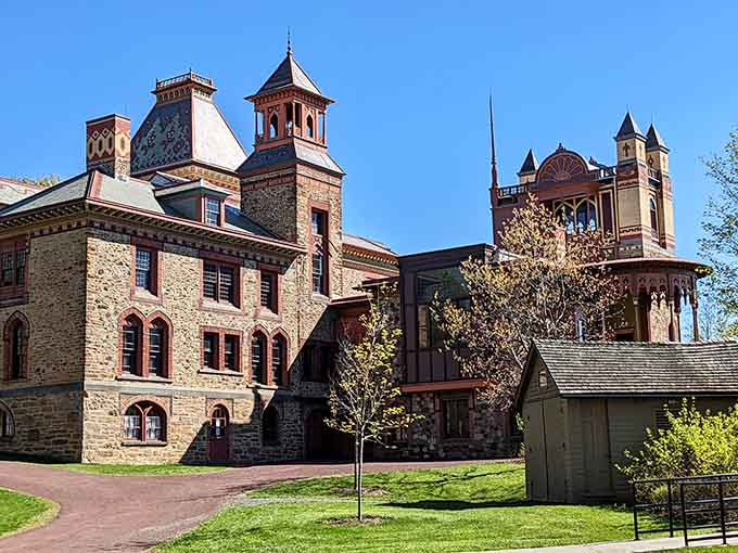 Olana's Persian-inspired towers rising above the Hudson Valley like something from a fairy tale with better views.