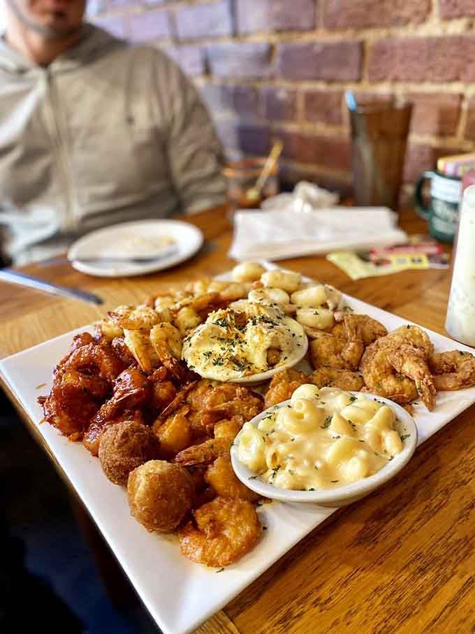 This shrimp feast platter is basically a greatest hits album, and every track is a certified banger.