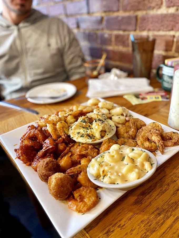 This shrimp feast platter is basically a greatest hits album, and every track is a certified banger.