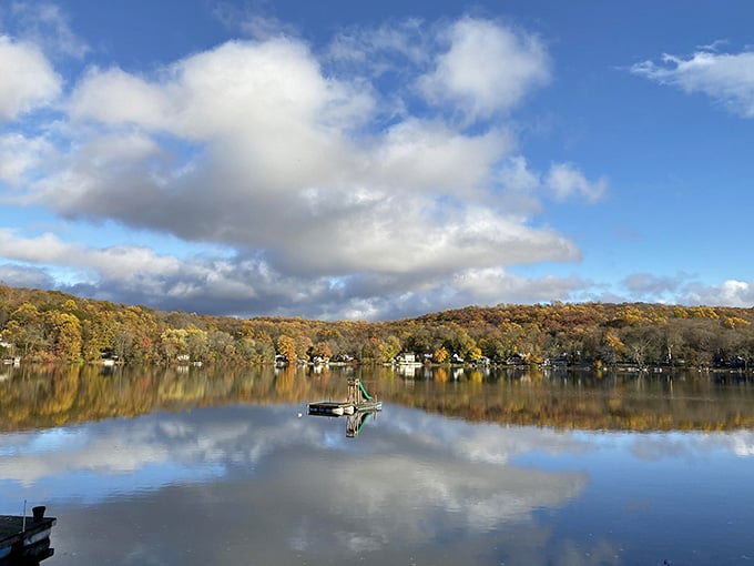 Mirror-perfect reflections that make you question if you're looking at water or a portal to another dimension.