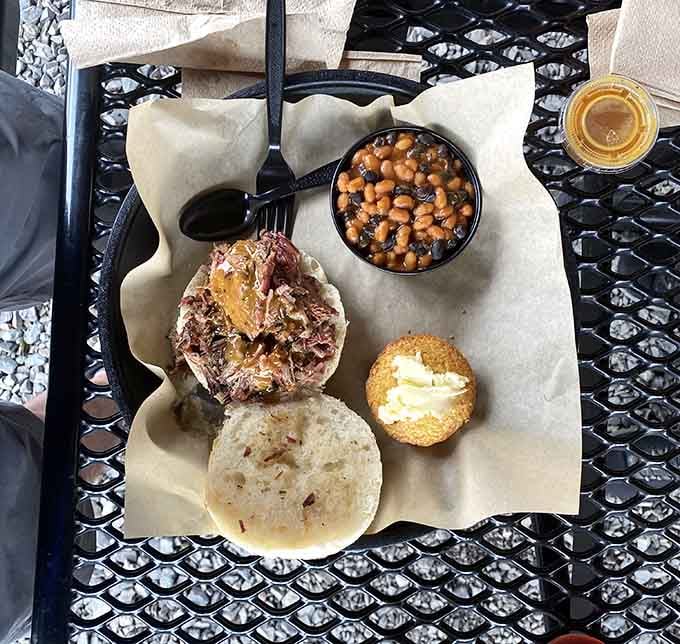 Chopped brisket meets beans in a combination that's been making people happy since barbecue was invented.