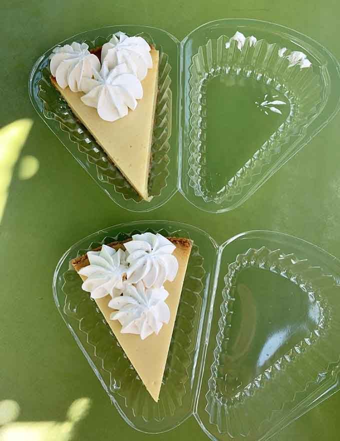 Two perfect slices ready to settle any debate about Florida's greatest dessert contribution to humanity.