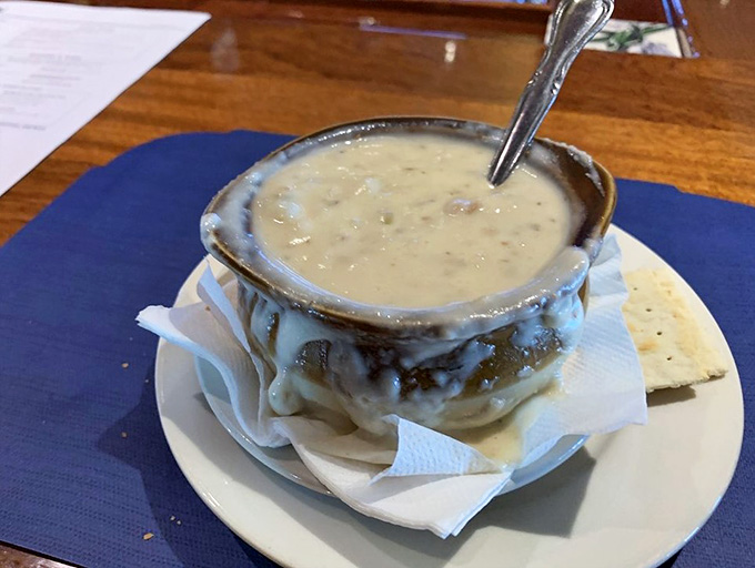 This isn't just clam chowder, it's liquid comfort in a bowl, rich and creamy with tender clams in every spoonful of perfection.