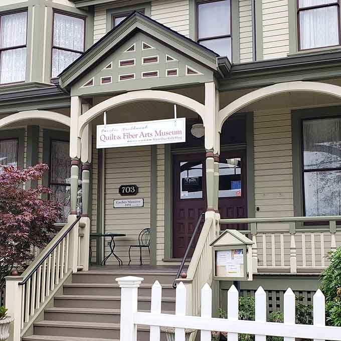The Quilt & Fiber Arts Museum occupies a charming Victorian that's as beautiful as the art inside.