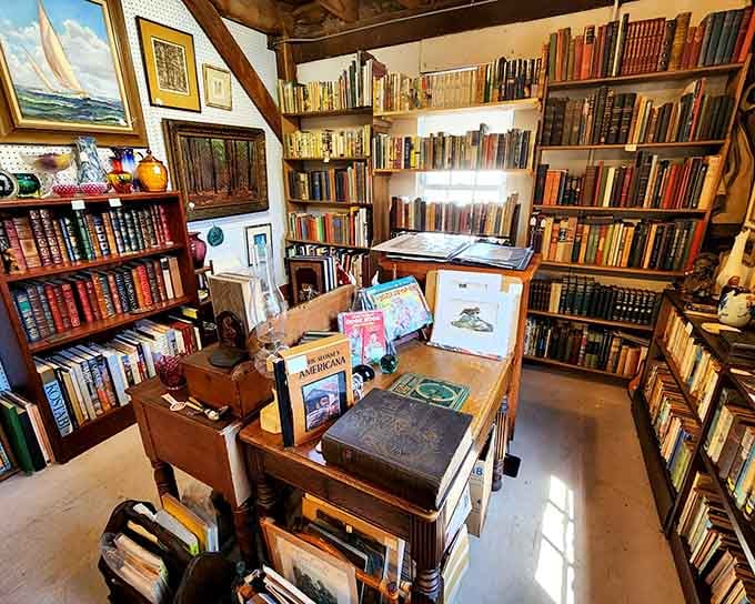 Stacks of old books hold forgotten stories and that distinctive smell that e-readers will never replicate.