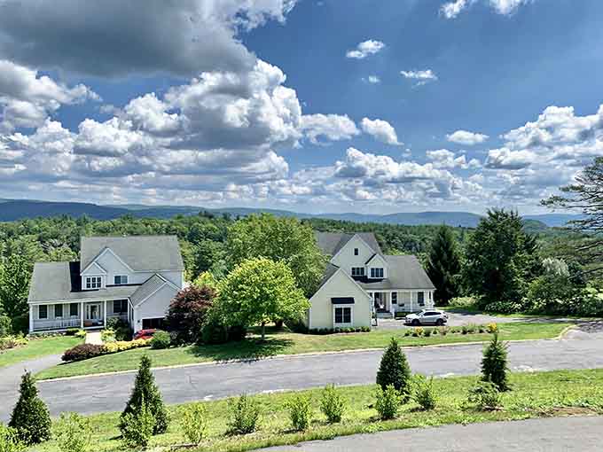 Even the residential streets here look like they're auditioning for a New England tourism brochure.