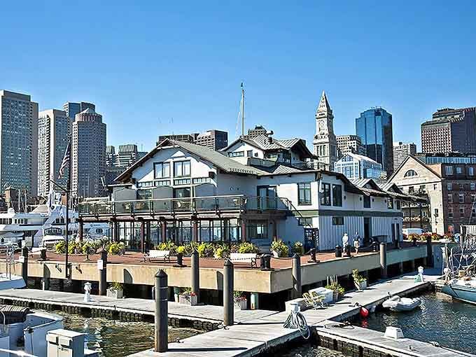 Architecture that spans centuries, all coexisting beautifully along Boston's historic waterfront and harbor areas.