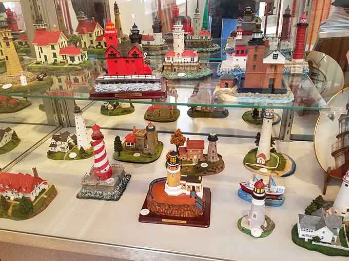 This collection of miniature lighthouses proves someone's hobby got wonderfully, delightfully out of hand in the best way.