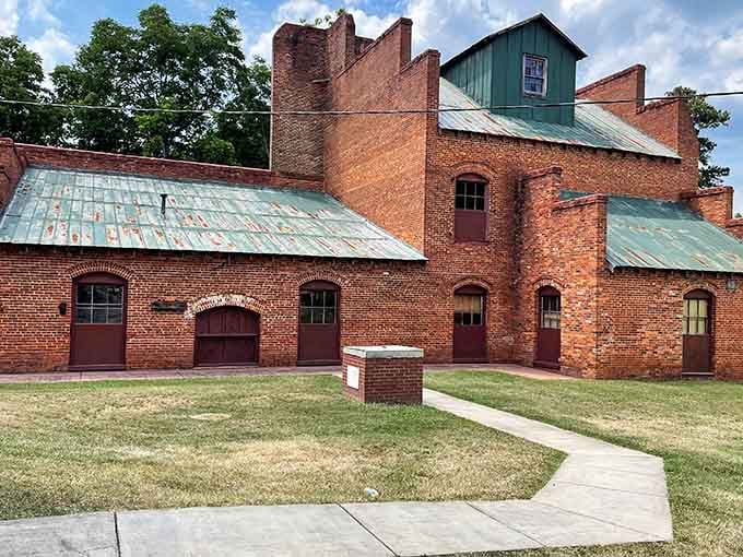 Dorn's historic mill building tells stories of McCormick's industrial past through every weathered brick and arched window.