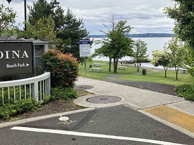 The entrance that promises tranquility and delivers on that promise better than most New Year's resolutions ever could.