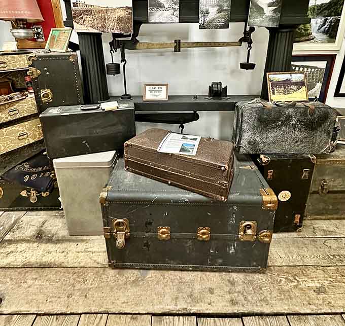 These antique travel trunks carried dreams across the country back when packing light meant only three steamer trunks.