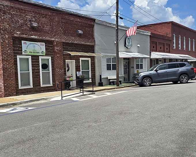 Main Street America still exists, complete with brick storefronts and the kind of charm that makes you drive slower.