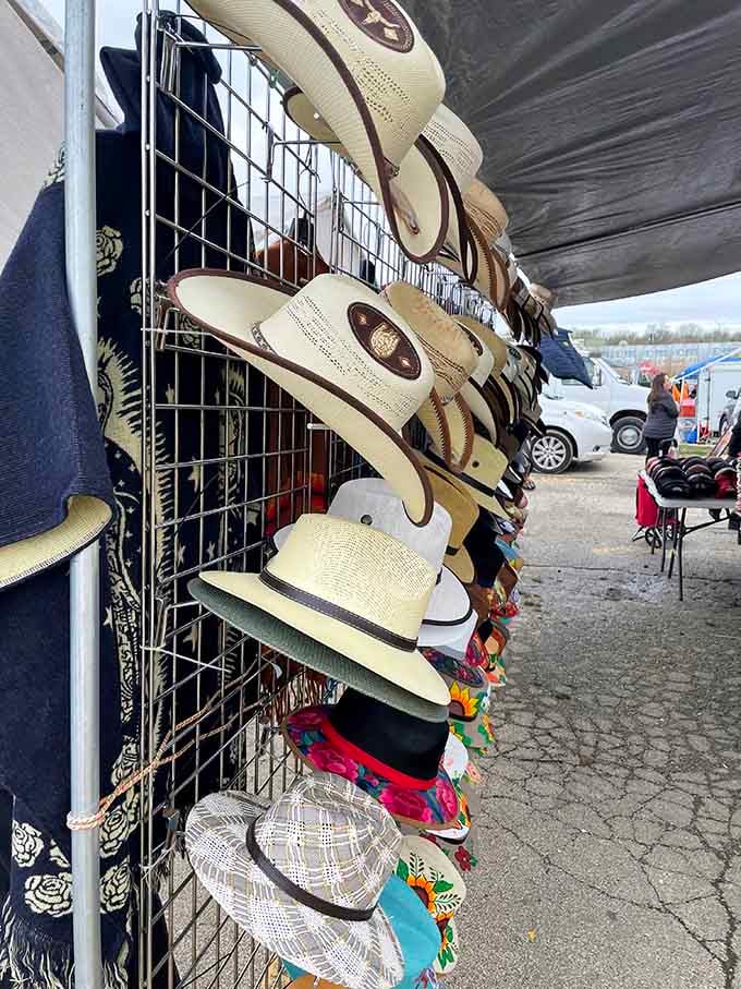 Cowboy hats line up like they're auditioning for a Western film, ready to shield you from sun while boosting your style.