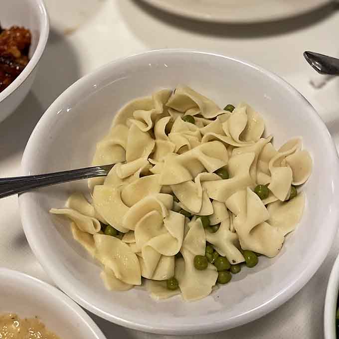 Buttered noodles with peas demonstrate that sometimes the simplest dishes are the ones that stick in your memory.
