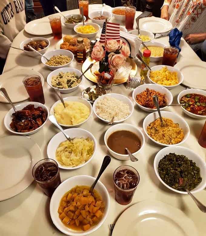 Twenty-plus dishes covering every inch of the table&mdash;this is family-style dining taken to its most glorious extreme.