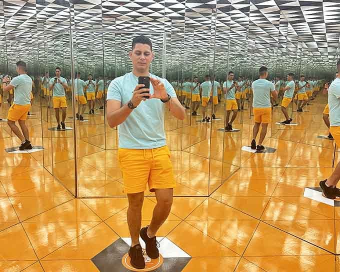 Welcome to infinity, where you and your reflections can finally have that family reunion you've been avoiding.