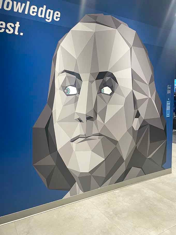 Ben Franklin never looked so geometrically fascinating, proving even founding fathers can get a modern makeover.