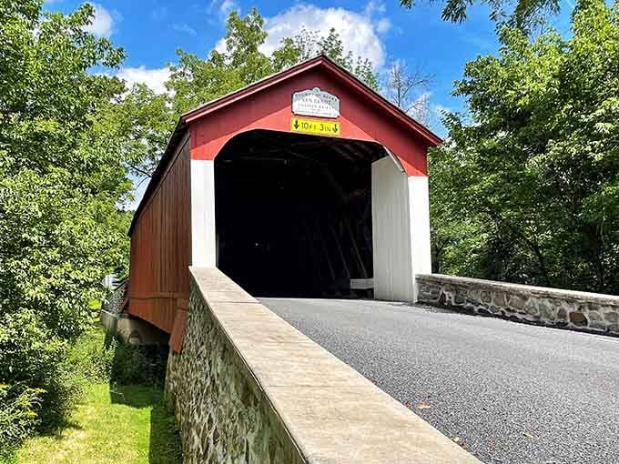 This covered bridge has survived longer than most celebrity marriages and looks significantly better doing it too.