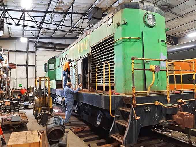 Behind the scenes, dedicated hands keep these vintage machines running smooth, preserving history one careful repair at a time.