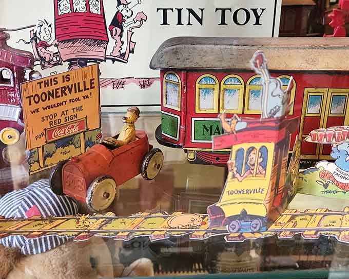 Toonerville Trolley toys bring back the days when comic strips inspired playtime and lithographed tin was cutting-edge toy technology.
