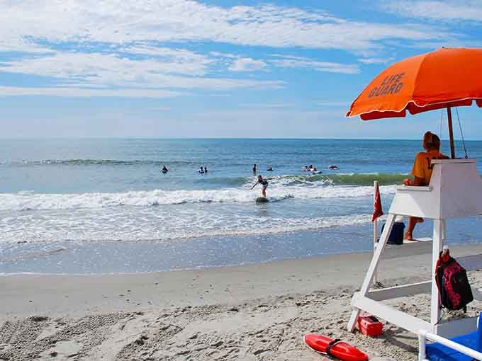 Lifeguards keeping watch means you can actually relax instead of playing constant parent patrol at the beach.