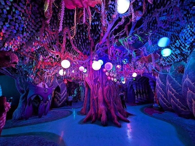 This illuminated tree installation proves nature looks even better when it's completely, gloriously artificial.