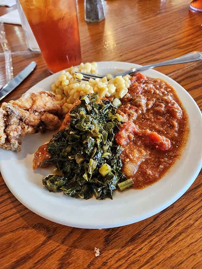 When your plate looks like a Southern food festival and tastes even better than it looks.