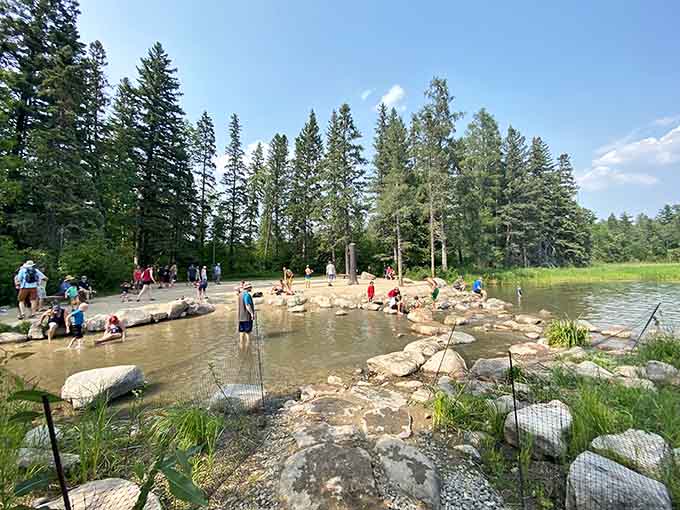Nothing says summer like kids discovering nature's playground, where rocks and water create endless entertainment possibilities.