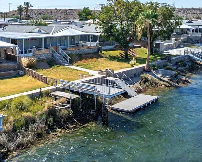 Private docks lead right from backyards to the river, making "going for a swim" as easy as walking outside.