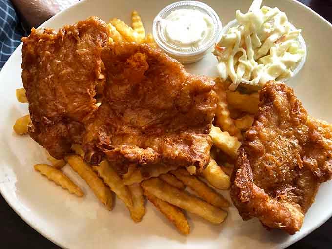 Fish and chips this golden and crispy could make a British pub jealous of New Jersey.