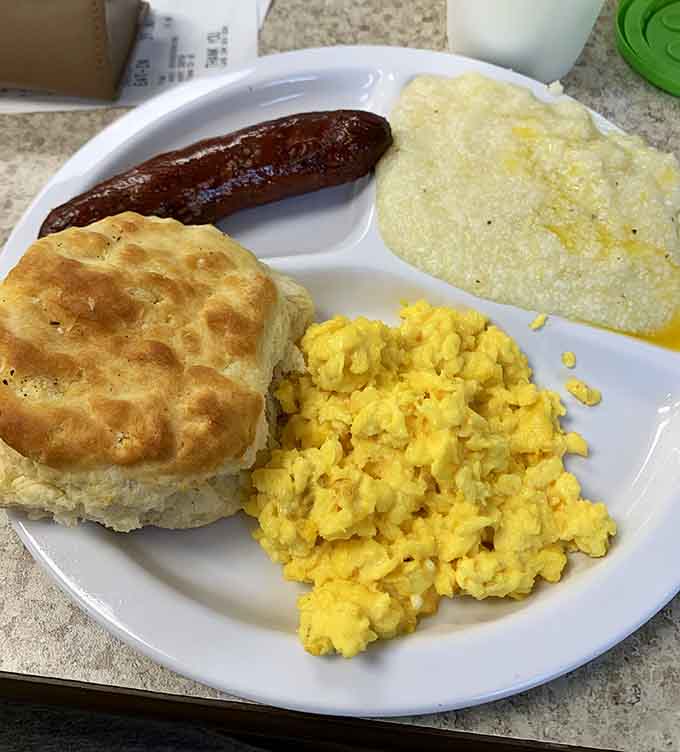 When your biscuit needs a sausage companion, this plate delivers exactly what your morning requires.