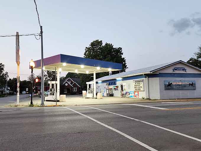 Even gas stations have character here, serving fuel and local charm in equal measure daily.