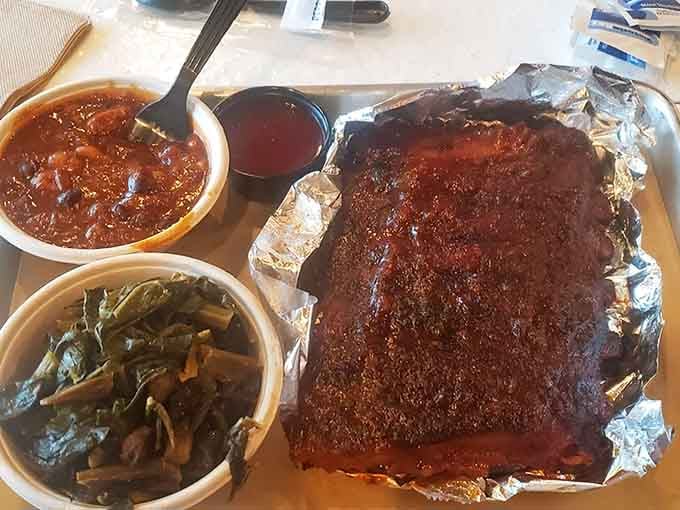 These ribs have that dark, caramelized crust that barbecue dreams are made of, no napkin will survive this.